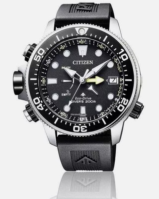 Citizen Eco-Drive Promaster 46mm Silver Stainless Steel Case with Black ...