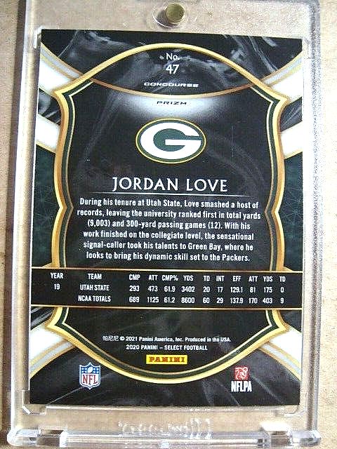 2020 Jordan Love Panini Select Rookie Silver Prizm Concourse RC MINT 🔥🔥 ...