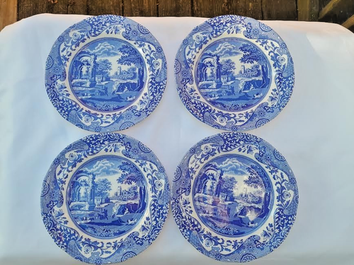 Spode BLUE ITALIAN c1816 7.5" Small Salad Plates Made in England - Set ...