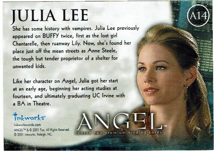 Angel Season 2 Inkworks Autograph Card A14 Julia Lee as Anne Steele ...