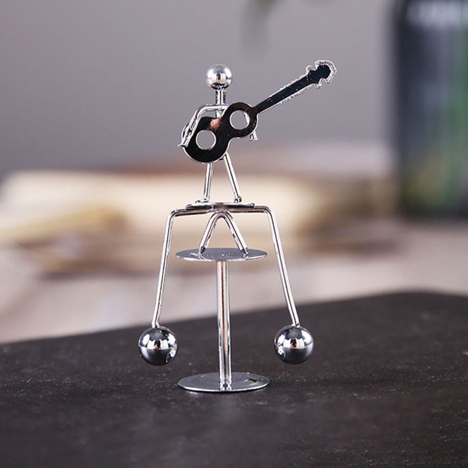2 Pcs Guitar and Man Sculpture Balance Toy Science Gadget Balancing ...