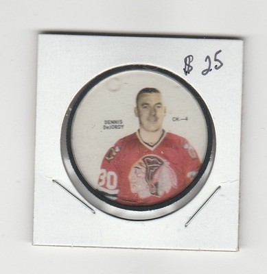 1968-69 SHIRRIFF COIN #24 DENIS DEJORDY, BLACK HAWKS, EX-NM, TOUGH | eBay
