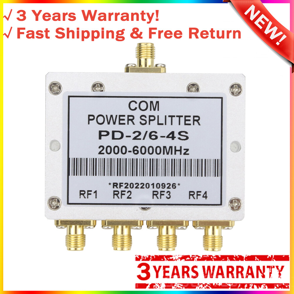 2-6G RF Power Splitter PD-2/6-4S 2000-6000MHz Microstrip Power Divide 1 ...