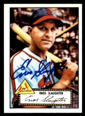 1983 Topps 1952 Reprint Baseball #65 Enos Slaughter Signed Autograph ...