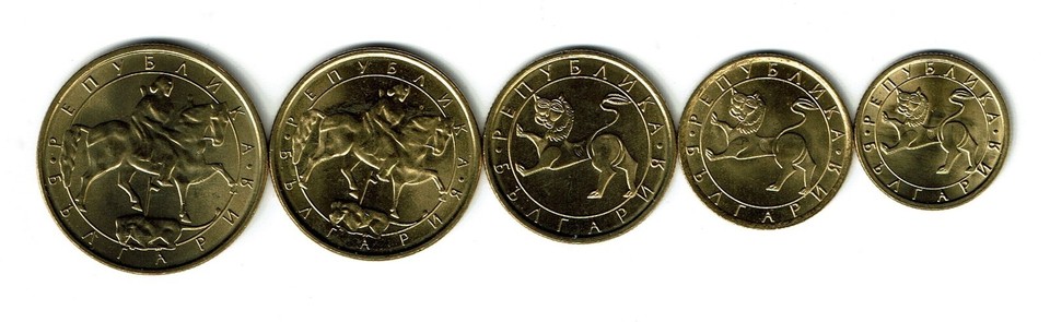 BULGARIA 10 Stotinki-5 Leva 1992 5 pc Coin set KM 199-203 UNCIRCULATED | eBay