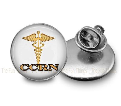 CCRN Nursing Nurse Brooch Pin 14mm Round Setting with Glass Dome Top | eBay