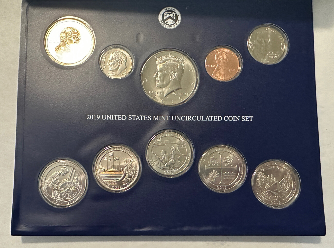 2019 US Mint Uncirculated P & D 20 Coin Set - "W" 1Cent Penny NOT ...