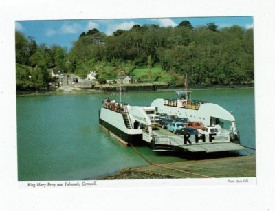 CORNWALL COLOUR POSTCARD BY J. HINDE. 2DC 1428 OF KING HARRY FERRY. | eBay