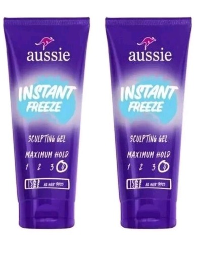 TWO Aussie Instant Freeze Sculpting Gel Maximum Hold 7 oz. each New ...