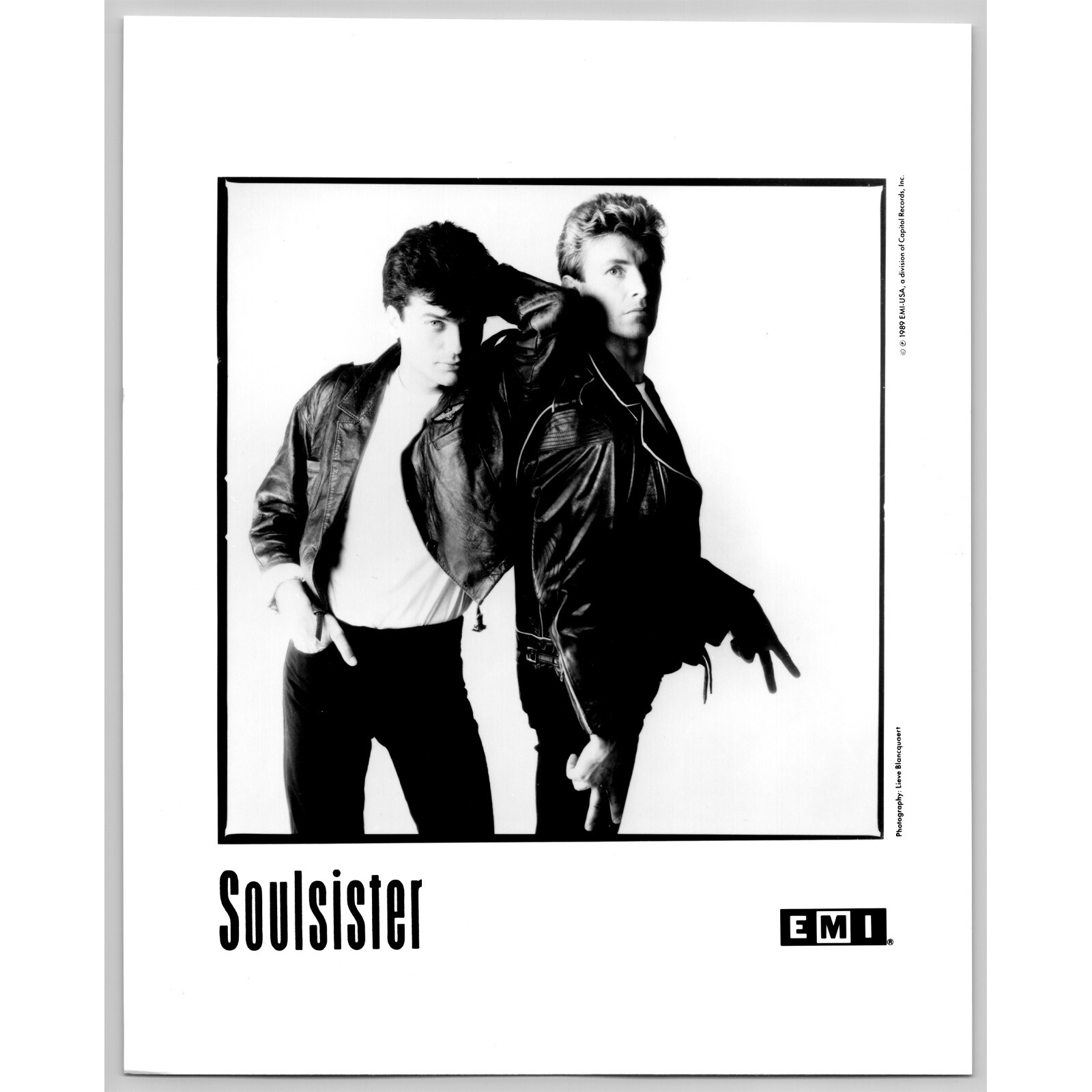 Soulsister Belgian Pop Soul Rock Band Duo 1980s-90s Glossy Music Press ...