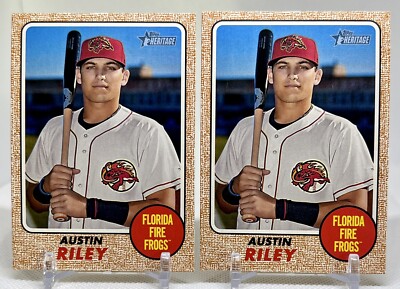 2017 Topps Heritage Minor League #170 Austin Riley (2 card lot) | eBay