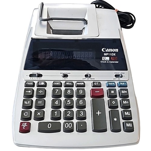 Canon MP11DX Clock & Calendar Printing Calculator Adding Machine 12 ...