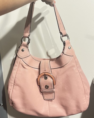 Vintage Coach Leather Handbag Purse Vintage Rose Pale Blush Pink | eBay
