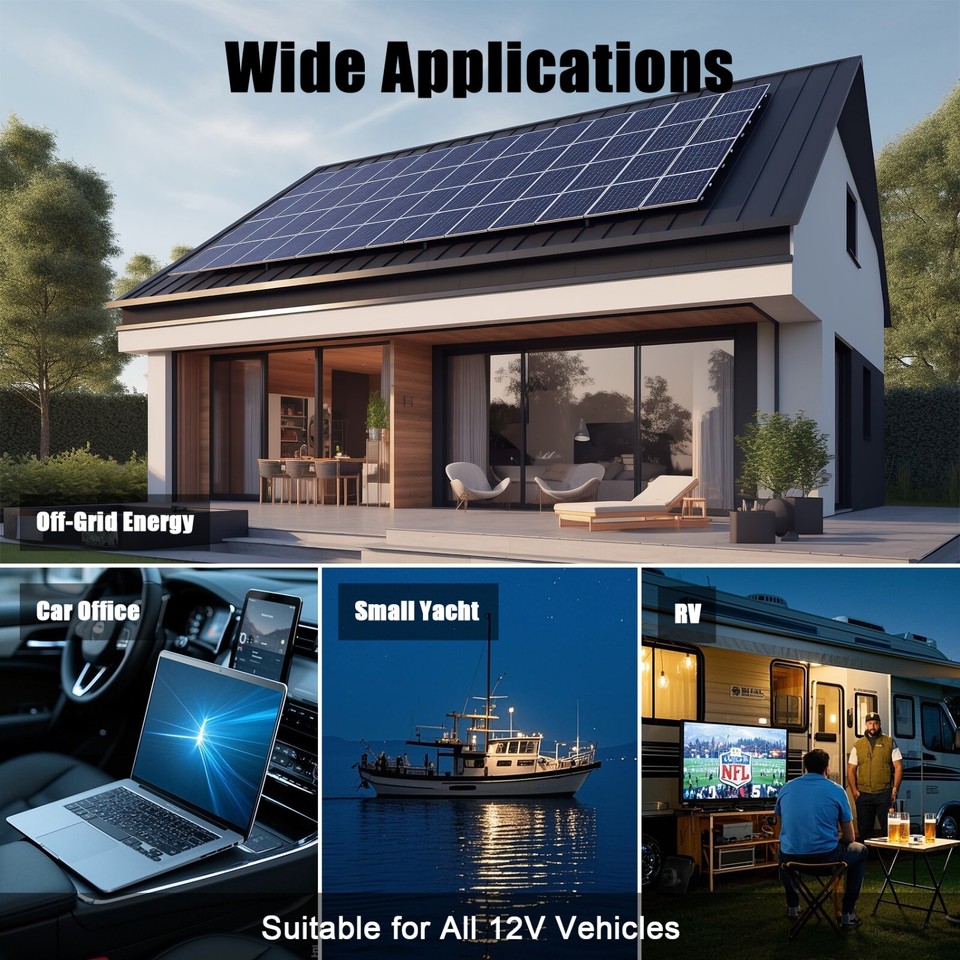 12V 50Ah LiFePO4 Lithium Battery Only / Inverter Only / Combo for RV ...