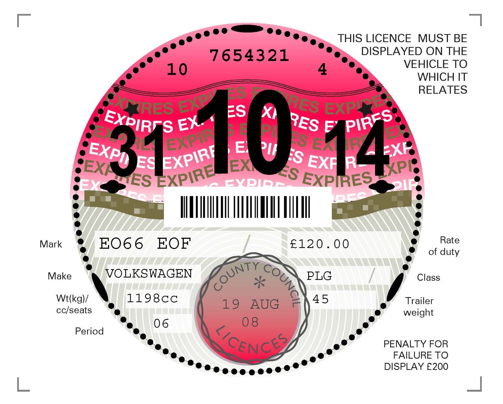VINTAGE HISTORIC REPRODUCTION TAX DISCS 1923-2015 PAPER HARD COPIES ...