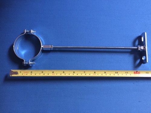 60mm 2 1/2" pipe boiler flue clamp/bracket/wall adjustable mounting ...