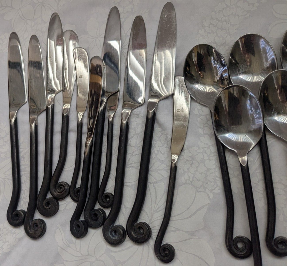 Odd Lot of 23 Pcs Gourmet Settings Treble Clef 18/10 Stainless Flatware ...