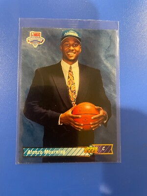 1992-93 Upper Deck Alonzo Mourning Basketball Card Rookie #2 Hornets ...