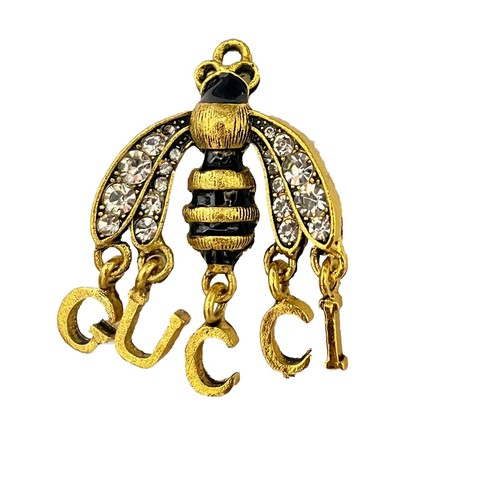 Gucci GG Zipper Pull Bee Charm Button Zicron Gold Large 1pc 28mm | eBay