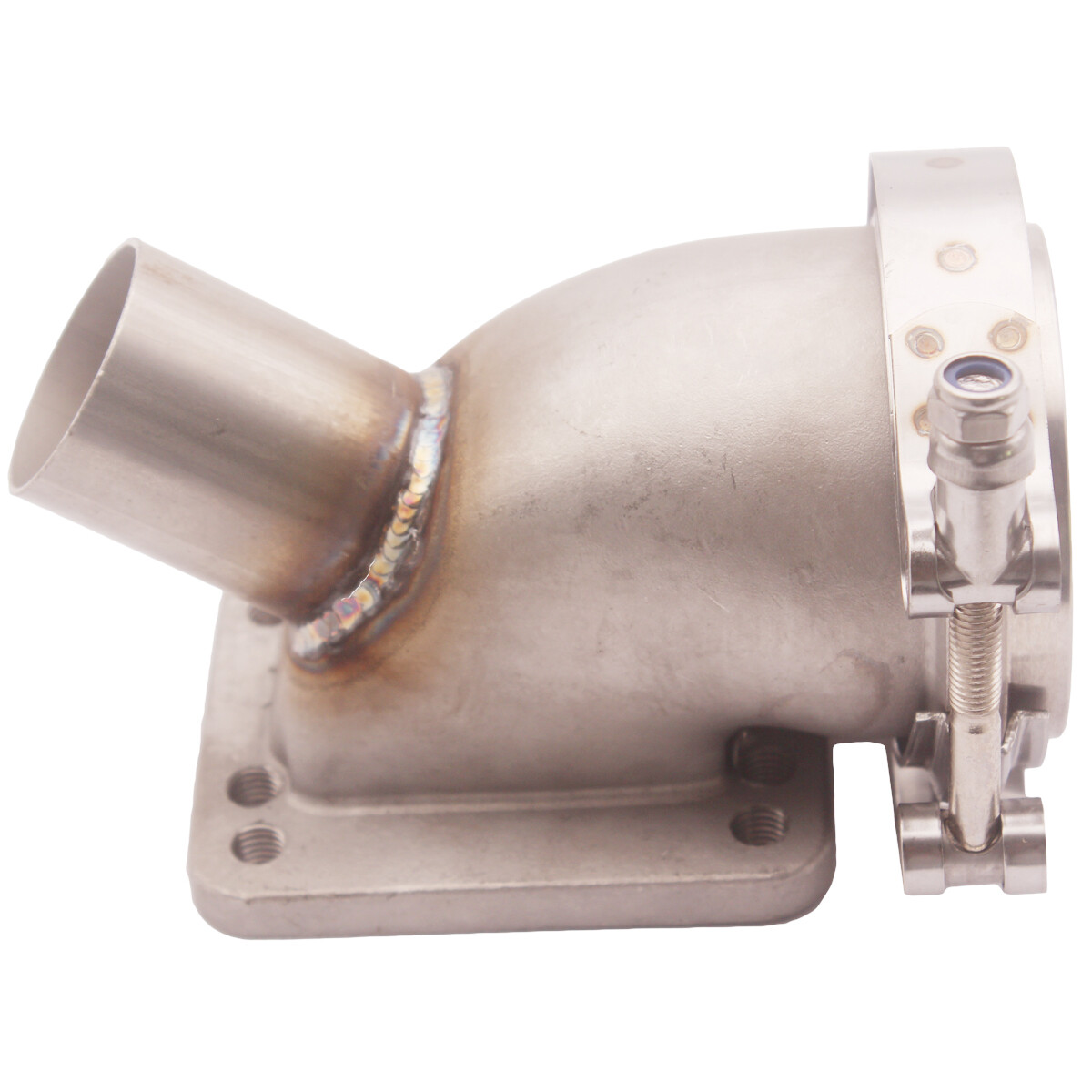 3" V band 90 Deg T3/T4 Turbo Elbow Adapter Flange Cast WG Tube ...