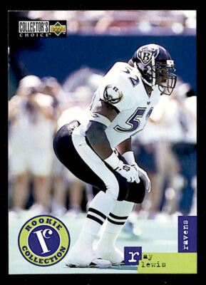 1996 Collectors Choice Ray Lewis Rookie Baltimore Ravens #U32 | eBay