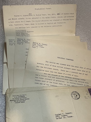 Dallas Tx 1943 Letter Capers Family Texas Correspondence Vintage Tax ...