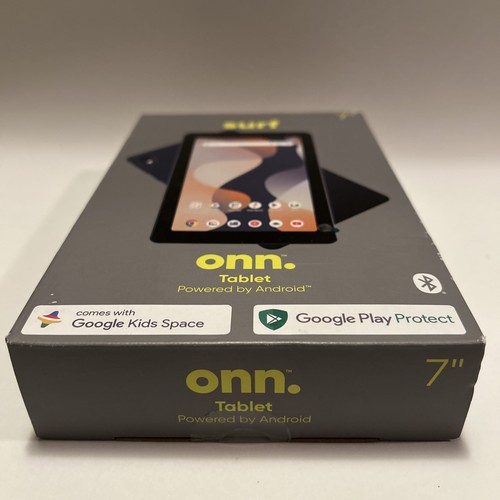 New: Onn Surf Tablet 7" Android 14 Go Edition Bluetooth 32GB Storage ...