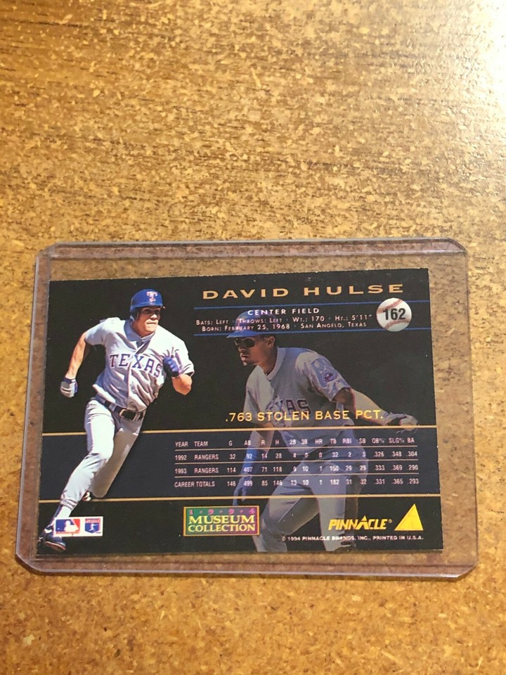 1994 Pinnacle Baseball Museum Collection # 162 David Hulse | eBay