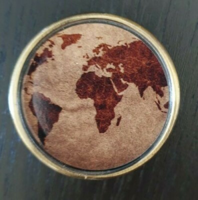 Vintage World Map Cupboard Brass Knobs Brand New | eBay Australia