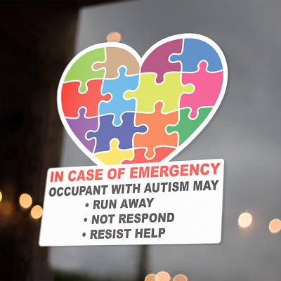 Occupant With Autism On Board Sticker Decals | eBay