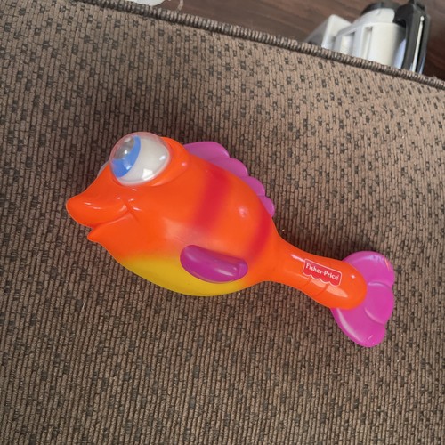 Fisher Price Googly Eye Fish Maraca Orange Red Yellow | eBay