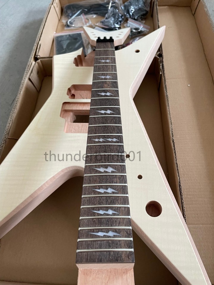 DIY Electric Guitar Kit Dimebag Stealth Style Mahogany Body Rosewood ...