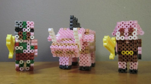 Minecraft Perler Bead 3d Zombie Pig Man, Hoglin, And Piglin Figures | eBay
