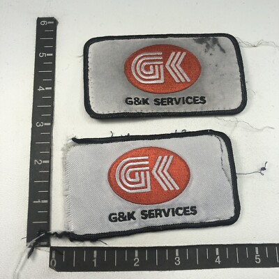 2 Patches DAMAGED Recovered Uniform Patch G & K SERVICES (Now Cintas ...