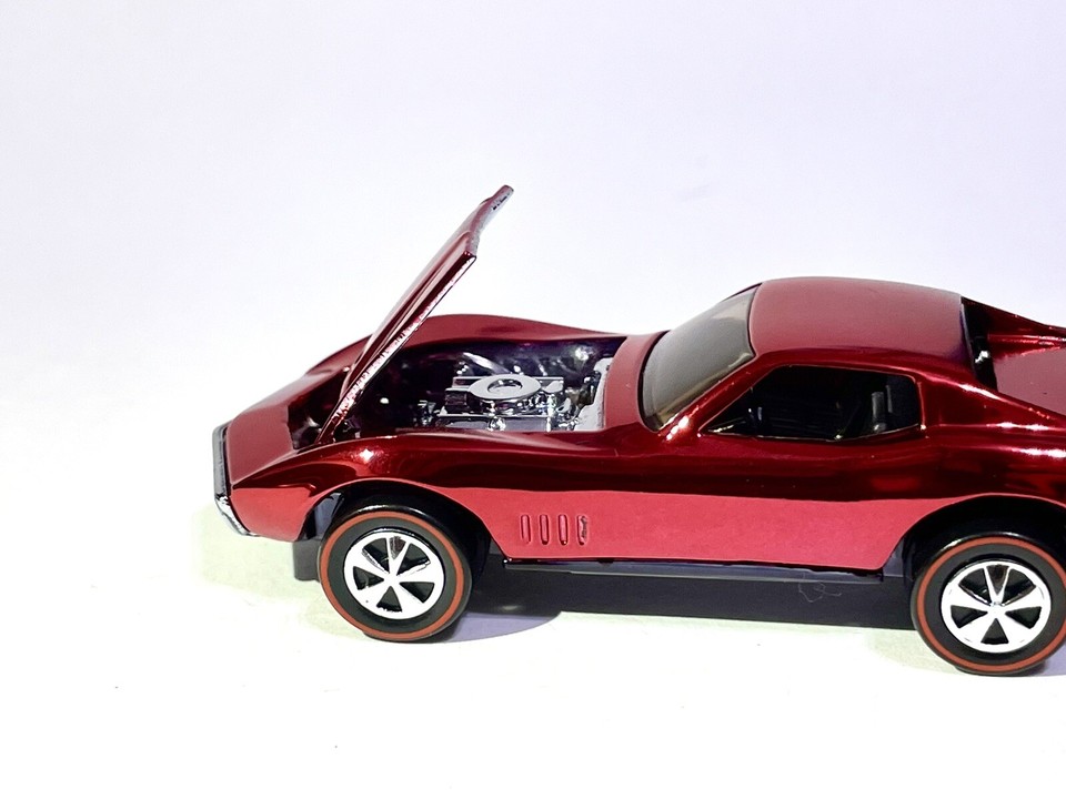 HOT WHEELS “CUSTOM MADE” REDLINE CUSTOM CORVETTE -- - CANDY RED CHROME ...
