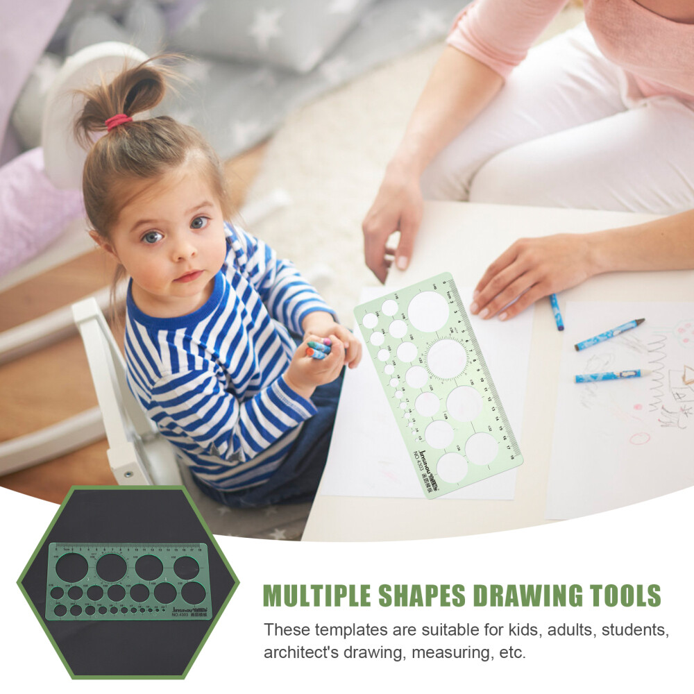4 Pcs Engineering Templates Geometric Drawing Ruler Stencil Tool | eBay