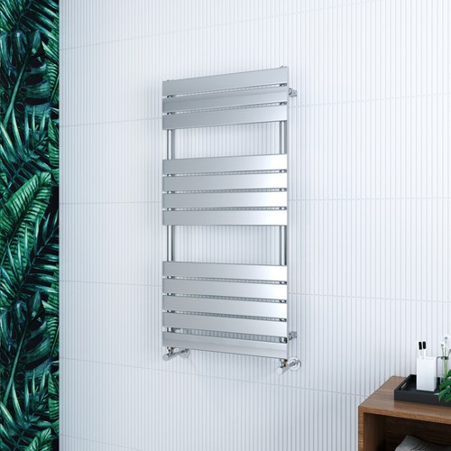 Chrome Towel Rail Radiator Bathroom Heater Modern Flat Panel Warmer Rad ...