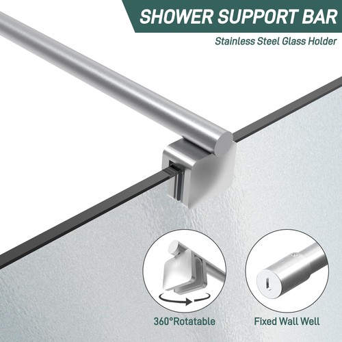 Shower Door Support Bar, 27.5'' to 47.2'' Telescopic Stainless Steel ...