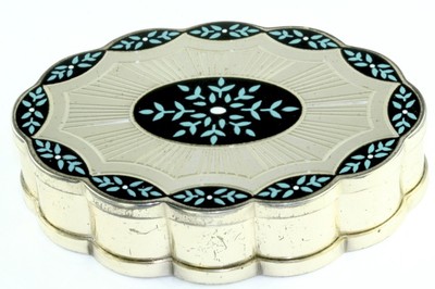 RARE 1930'S ART DECO VINTAGE HEAVY STERLING SILVER STENCIL ENAMEL ...