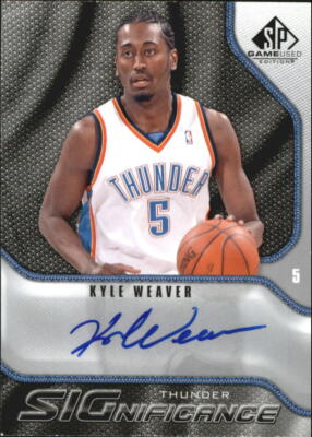 2009-10 SP Game Used SIGnificance #SKW Kyle Weaver Autograph Auto Card ...