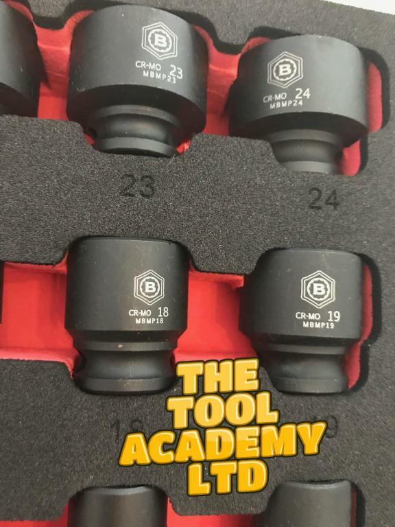 Britool 6mm - 24mm Air Impact Sockets Stress Relief Drive System in ...