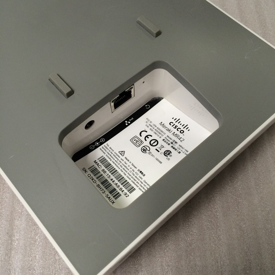 CISCO Meraki MR42/MR42-HW Cloud Managed Wireless Access Point+Bracket ...