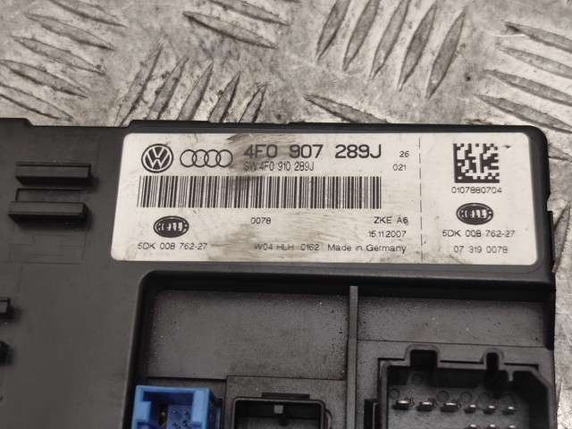 2008 Audi A6 Onboard Power Supply Control Module 4F0907289J for sale ...