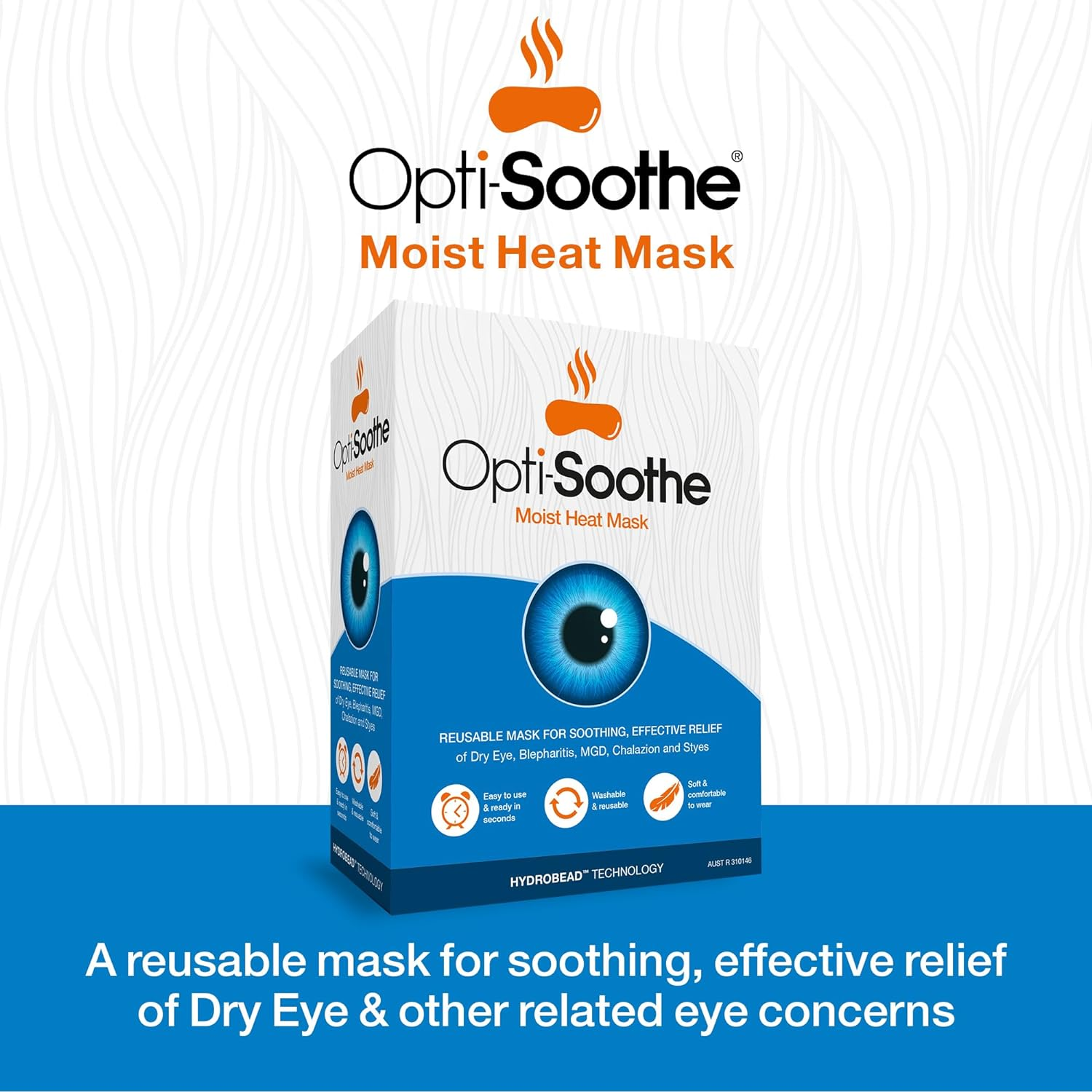 Opti-Soothe Moist Heat Mask - Re-Usable Eye Mask for Soothing Dry Eye ...