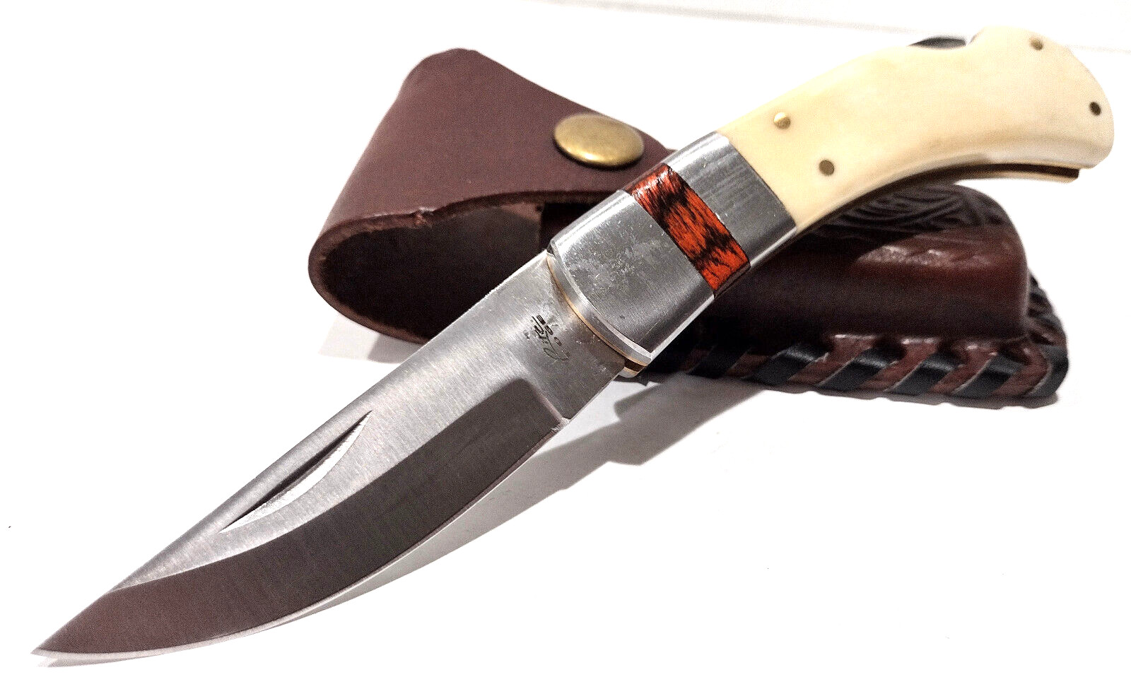 Buck White Bone Lockback Folding Pocket Knife For Hunting And Skinning 9771