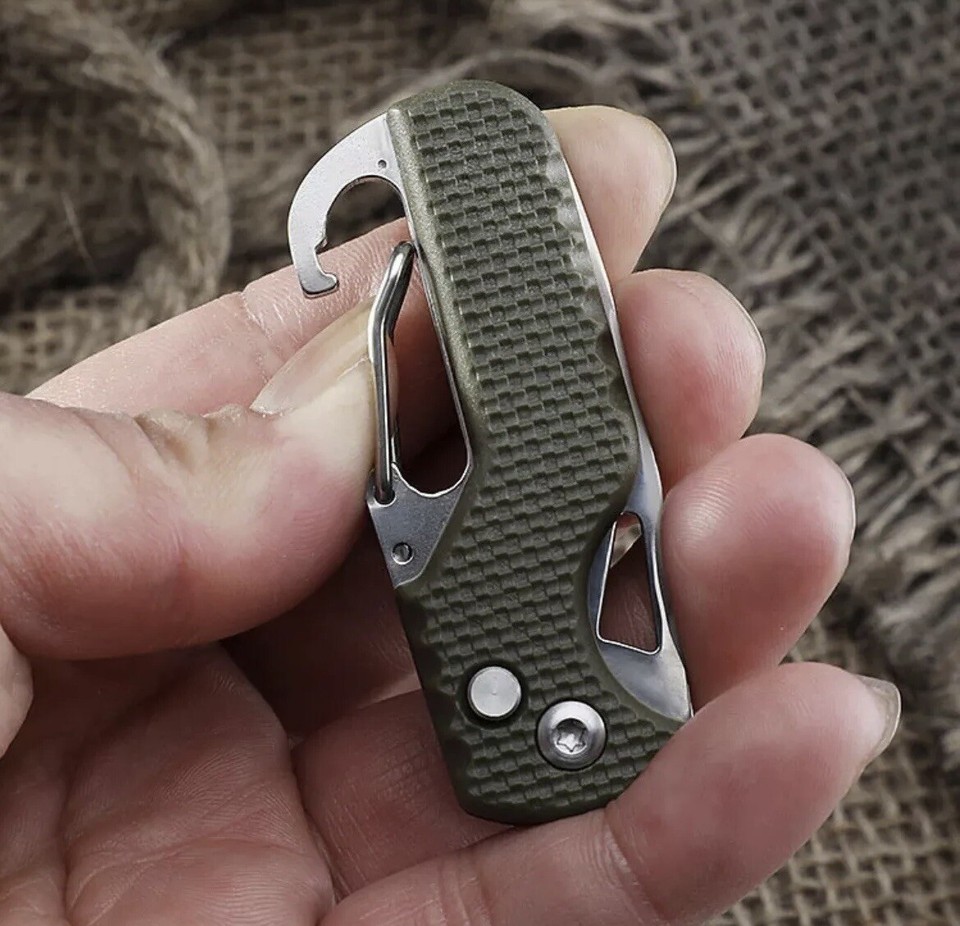 MultiTool Keychain Knife, Small Pocket Strap Cutter, Razor Sharp ...