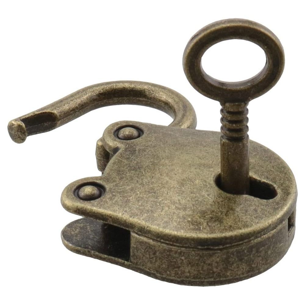 2pcs Archaize Style Bronze Locks Home Decor Retro Lock Antique Padlock ...