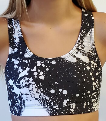 Women's X-Small Racerback Sports Bra - White/Black | eBay
