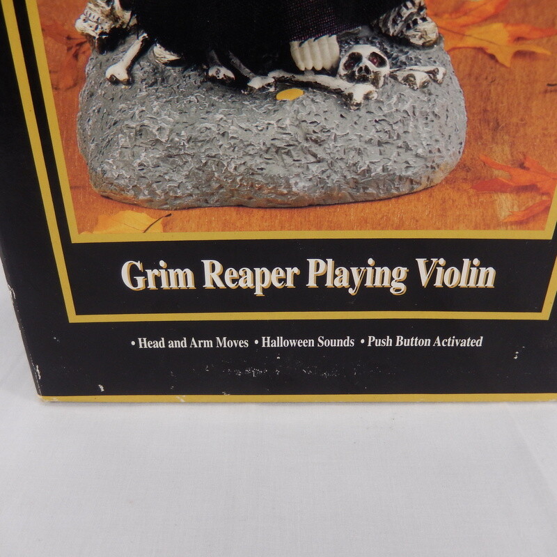 1996 Gemmy Animated Halloween Grim Reaper Playing Violin | eBay