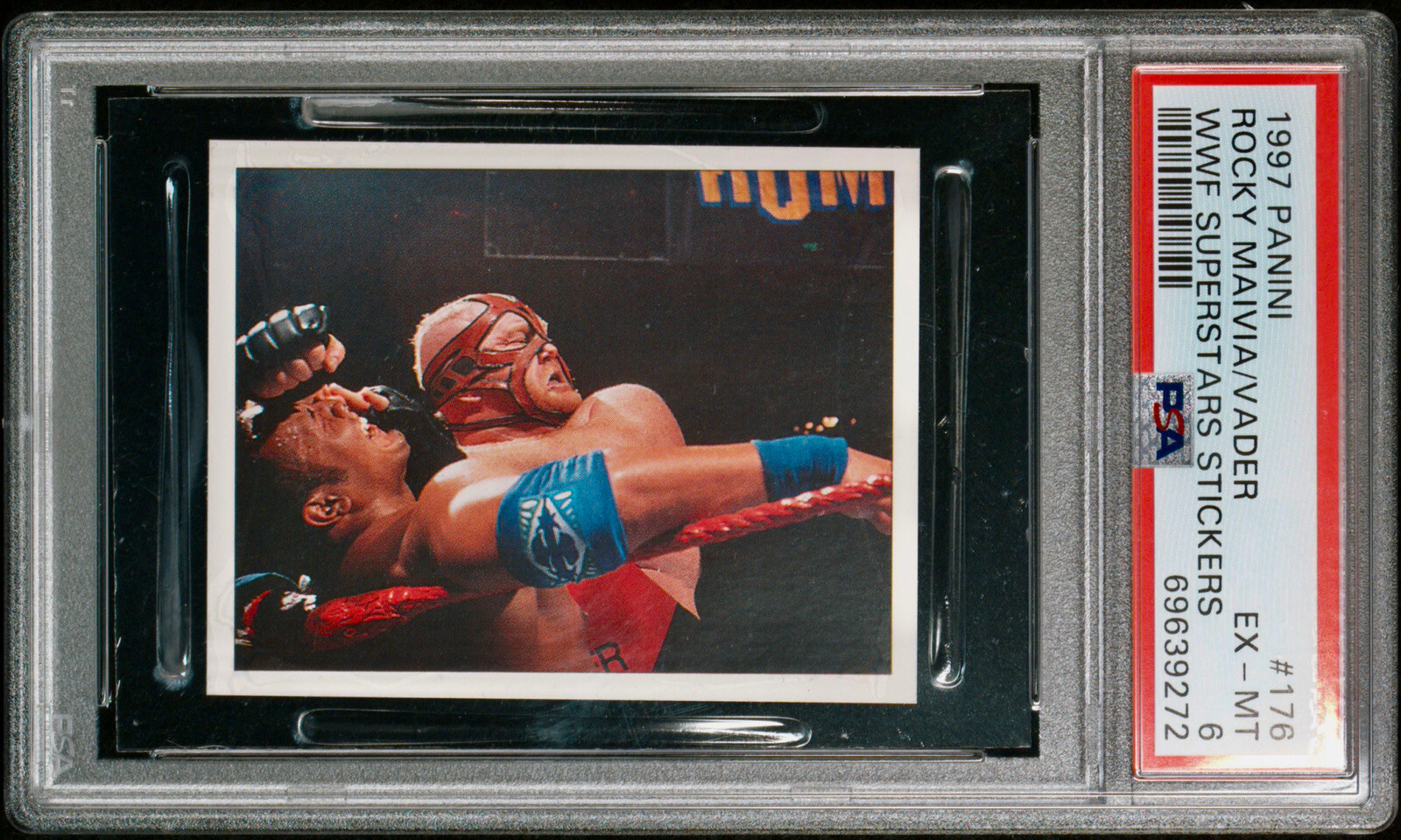 1997 The Rock Rookie Rocky WWF PSA Card Mania Maivia Panini Superstars ...